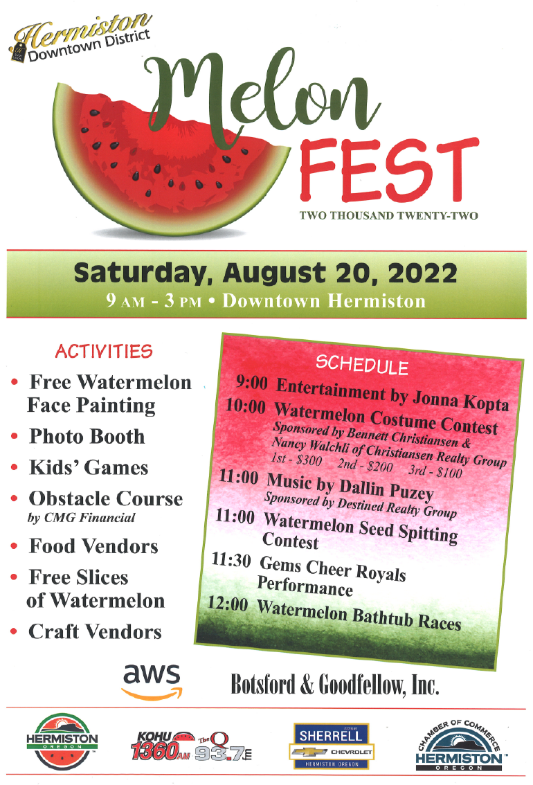 Melon Fest Brings Slice of Summer Downtown on August 20 | Hermiston, OR